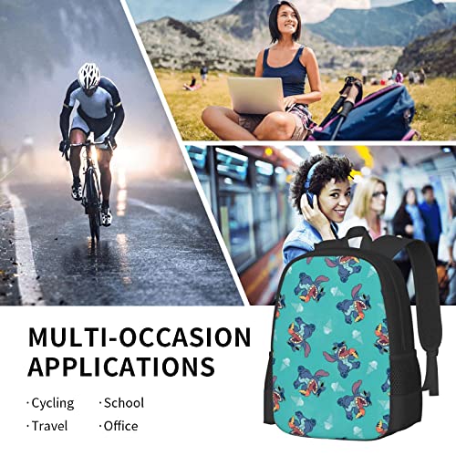 Cartoon Stitch Backpack Cute Bag For Women Men Large Capacity Tote Bag For Office Work Travel Outdoorss Laptop Backpack