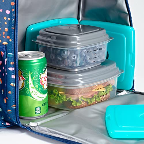 Cool Coolers by Fit + Fresh, Reusable & Long-Lasting Slim Ice Packs, Perfect Addition To Your Lunch Box, Camping Accessories, Insulated Lunch Bag, Beach Cooler Backpack & More, 4PK, Green