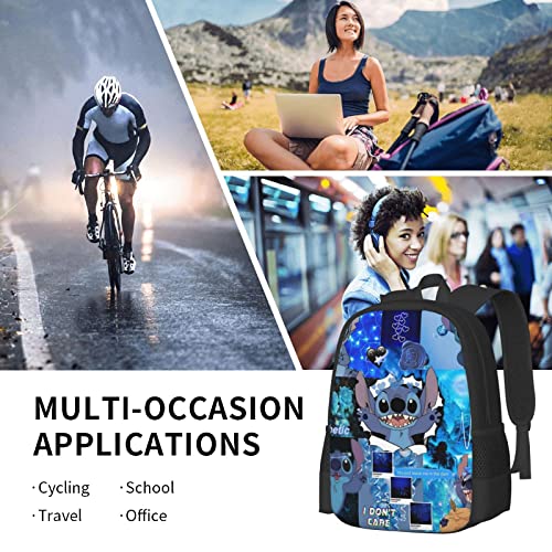 Cute Stitch Backpacks Cartoon Daypack Unisex Laptop Bag For Man Women College Office Picnic Travel