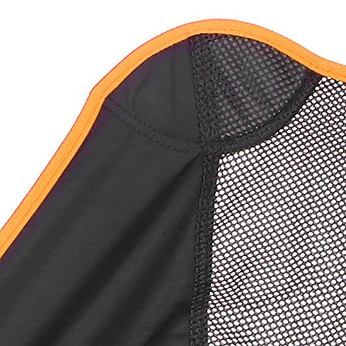 Aluminum Alloy Portable Chair, Compact Outdoor Chair Nylon Mesh Aluminum Frame Small After Folding Simple Operation for Camping(Orange)