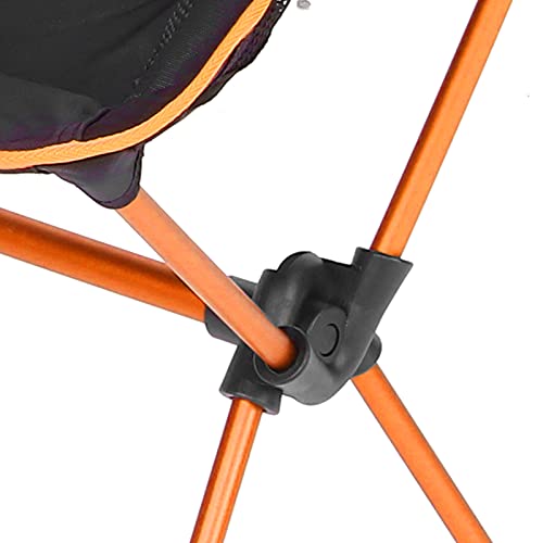 Aluminum Alloy Portable Chair, Compact Outdoor Chair Nylon Mesh Aluminum Frame Small After Folding Simple Operation for Camping(Orange)