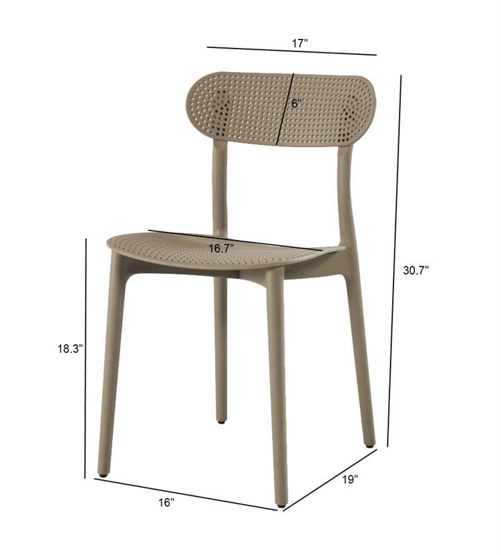 ISL Furnishings- Zuho Modern Indoor Outdoor Chair (2, Smoked Green)