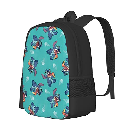 Beger Cute Stitch Backpack Anime Stitch Backpack Large Capacity Laptop Bag Cartoon Unisex Travel Daypack