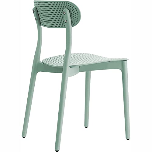 ISL Furnishings- Zuho Modern Indoor Outdoor Chair (2, Smoked Green)