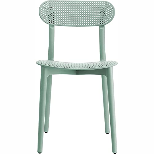 ISL Furnishings- Zuho Modern Indoor Outdoor Chair (2, Smoked Green)