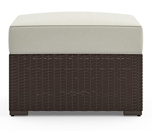 Homestyles 6800-90 Palm Springs Outdoor Ottoman, 1 Seat, Beige