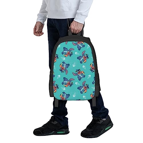 Beger Cute Stitch Backpack Anime Stitch Backpack Large Capacity Laptop Bag Cartoon Unisex Travel Daypack
