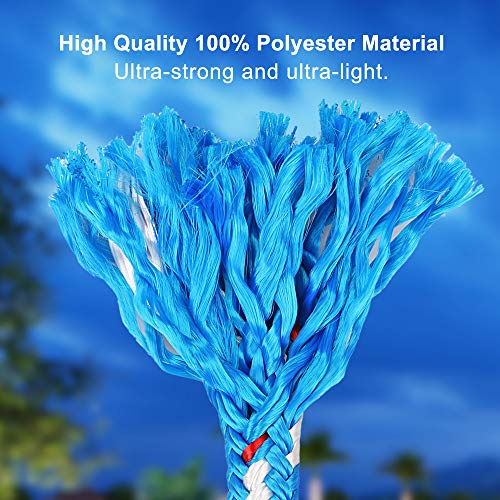 BeneLabel Tree Swing Rope, Hammock Tree Swing Hanging Strap, Heavy Duty Carabiner, for Indoor Outdoor Swing Hammock Playground Set Accessories, 4 ft, 1 Pcs, Blue