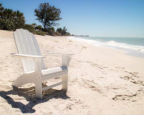 POLYWOOD AD600 Vineyard Curveback Adirondack Chair, Teak