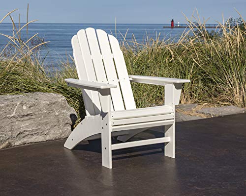 POLYWOOD AD600 Vineyard Curveback Adirondack Chair, Teak