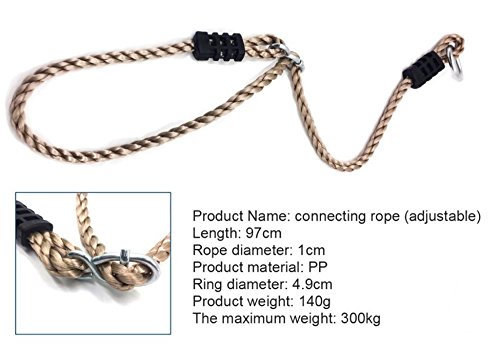 Tree Swing / Hammock Hangings Safer Nylon Rope,Tree Swing Hanging Strap Kit(Holds Up to 650 Lbs.) -Pack of 2(Adjustable)