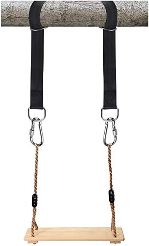 The Tree Swing Hanging Kit Holds 2100lbs, Easy & Fast Swing Hanger Installation to Tree- 4 Strap & Snap Carabiner Hook, Perfect for Swings, Hammocks & Anything Else - 100% Weather/Waterproof (4pcs)