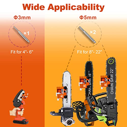 Chainsaw Chain Sharpening Jig, Chainsaw Sharpener Kit with Carrying Bag & Cleaning Brush, Hand-Crank Fast Chain Saw Sharpener Tool for 4"-22" Chain Saws & Electric Saws, Lumberjack, Garden Worker