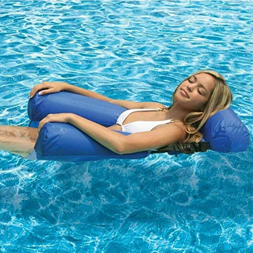 Swimming Floating Fordable Chair Pool Seats Inflatable Bed Adult Lounge Chair (Green)