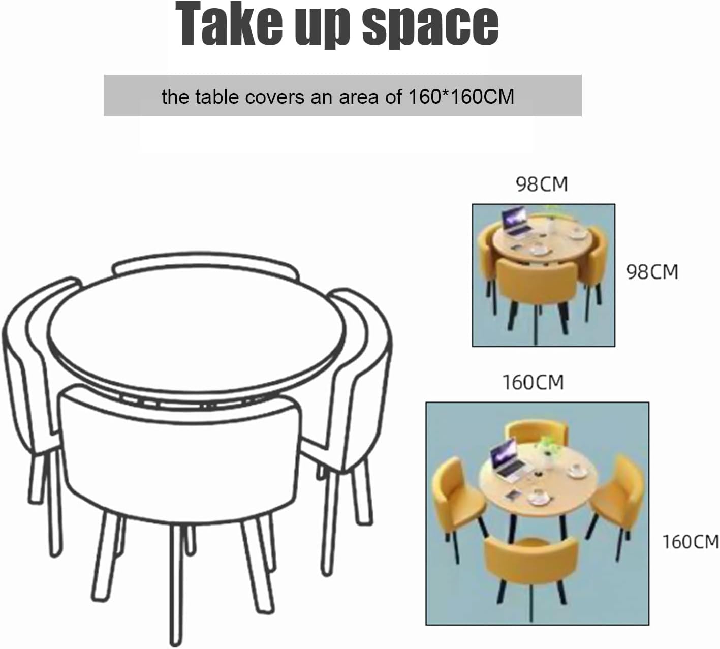 Small Conference Room Negotiation Table Sets,marble Round Table and PU backrest Chair Sets5-Piece,Office Reception Round Table and lounge chair Set,Coffee Table and Chair Set,for Family Apartment