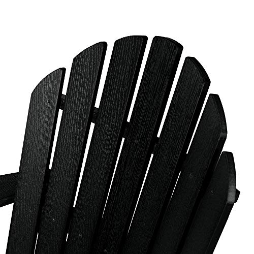 Highwood AD-CHL1-BKE Hamilton Made in the USA Adirondack Chair, Adult Size, Black