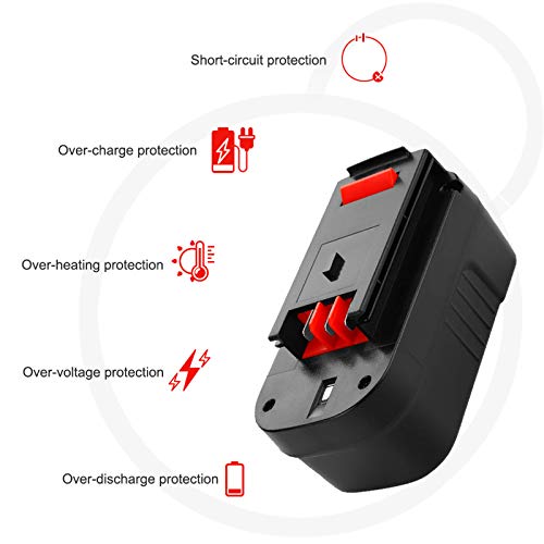 3.6Ah HPB18 Ni-Mh 18Volt Replacement for Black and Decker 18V Battery Replacement Compatible with Black and Decker 18 Volt HPB18 HPB18-OPE 244760-00 A1718 FS18FL FSB18 Firestorm Cordless Power Tools