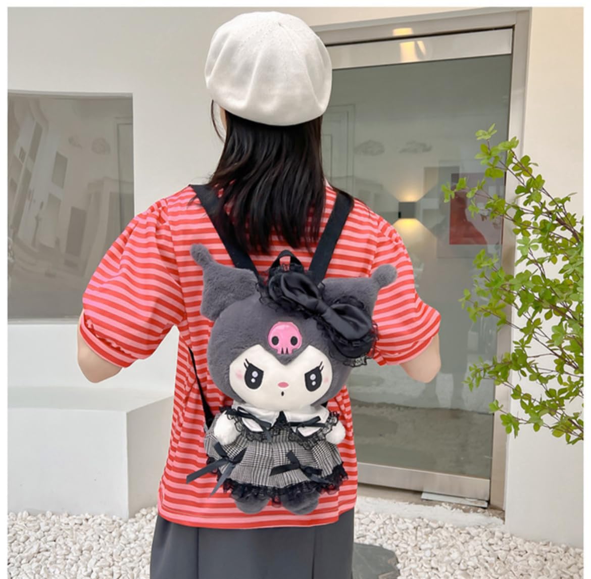 Mxcostume Cute Cartoon Plush Kuromi Backpack Anime Kawaii Bag (Style-4), One Szie