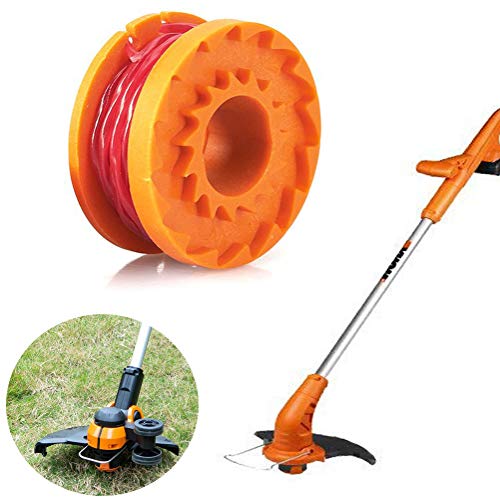 TOPEMAI WA0010 Replacement Trimmer Spool Line 0.065” for Worx WG154 WG163 WG160 WG180 WG175 WG155 WG151 String Trimmer Weed Eater (8 Spools, 2 Caps)