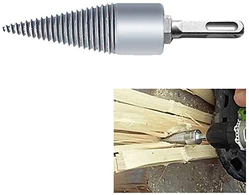 Wood Log Splitter Wood Splitter Drill,Heavy Duty Drill Screw Cone,Portable Wood Cut Tool for Hand Drill Stick (Square Shank)