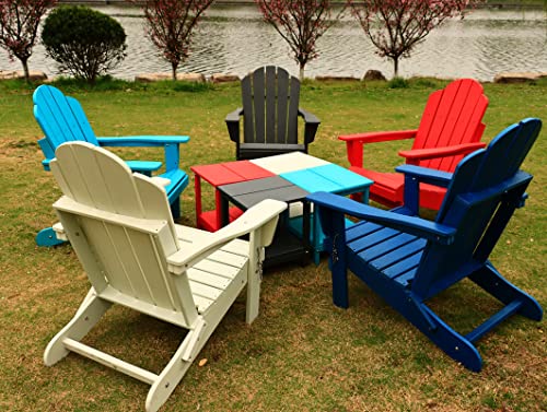 Aoorun Adirondack Chairs Folding Adirondack Chair,Plastic Adirondack Chairs seat Width 21.3",fire Pit Chairs for Outside firepit Area Lifetime,All Weather Resistant and Durable -Grey