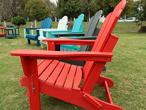 Aoorun Adirondack Chairs Folding Adirondack Chair,Plastic Adirondack Chairs seat Width 21.3",fire Pit Chairs for Outside firepit Area Lifetime,All Weather Resistant and Durable -Grey