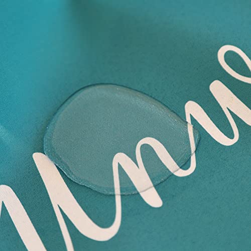 KRINGSIA Pack of 2, Unwind Outdooor Waterproof Throw Pillow Covers, Square Decorative Garden Cushion with Quotes & Sayings for PatioTent Couch (18x18 inch, Turquoise)