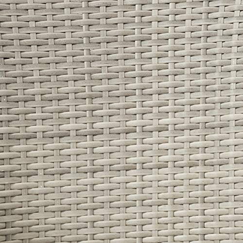 Modway Conduit Wicker Rattan Outdoor Patio Dining Arm Chair with Cushion in Light Gray White