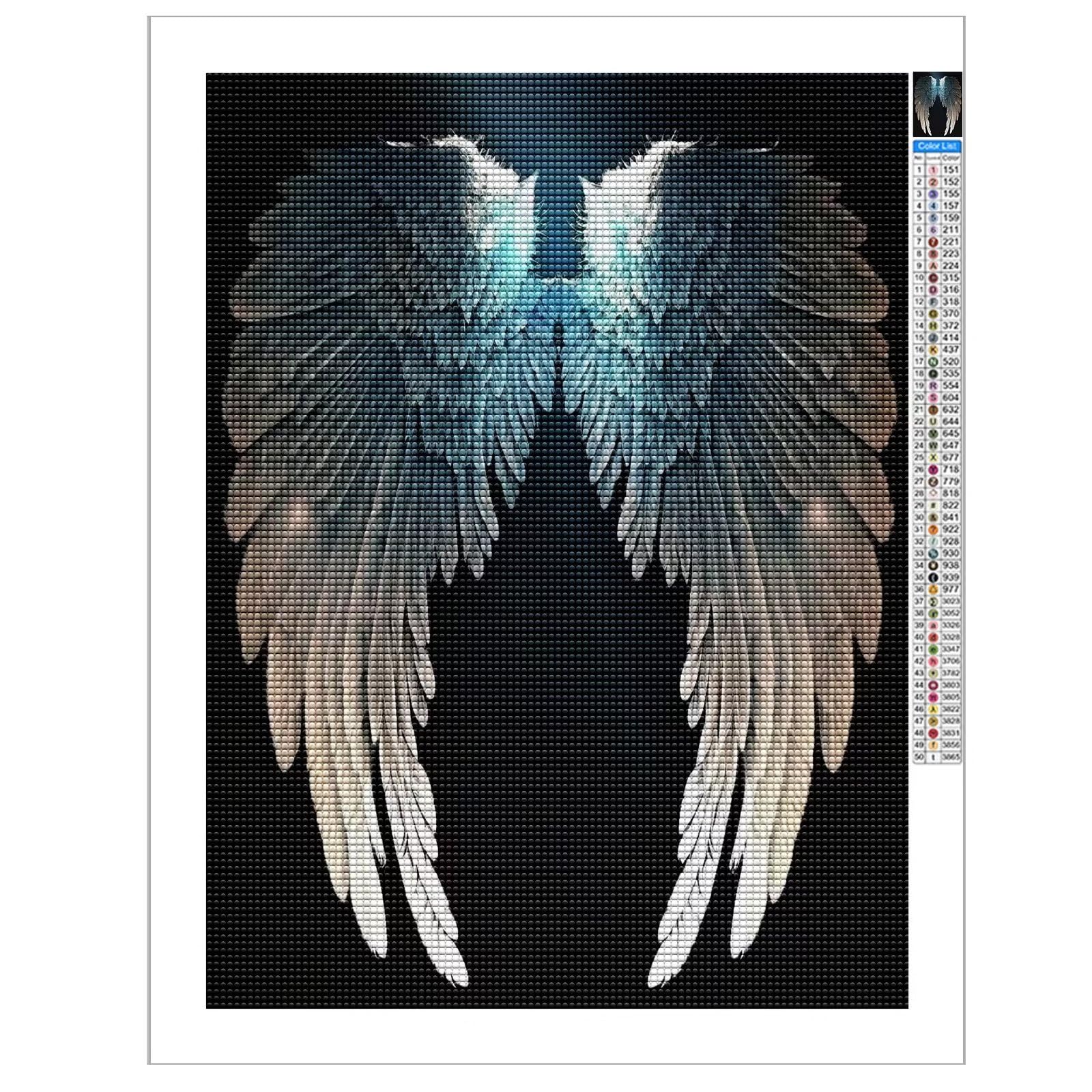 Treff Diamond Painting Kits for Adults Beginners Angel Wings5D Round Full Drill Diamond Art Kits Diamond Painting Kits Picture 12x16 inches
