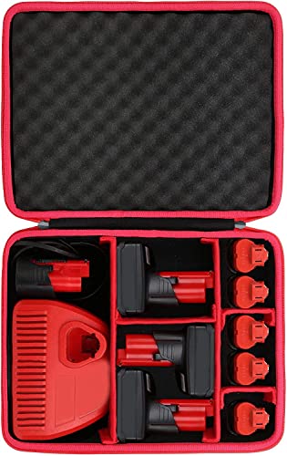 Khanka Hard Battery Storage Box Holder, Carrying Case Replacement for Craftsman 12V/19.2V/20V Max Lithium Ion Battery and Charger - Holds V20 20V 2.0/3.0/4.0/5.0/6.0/6.5/9.0-Ah Battery,(Case Only)