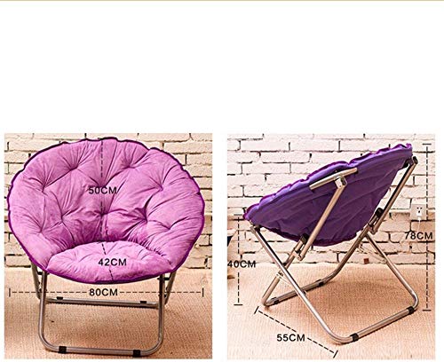 XZGDEN Lightweight Moon Chair/Lounger Chair/Lunch Break fold Chair/backrest Chair/Sun Chair Single (Color : Khaki)