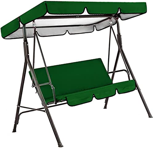 BTURYT Waterproof Patio Swing Canopy Cover Set, Swing Canopy Replacement, Windproof Waterproof Anti-UV Top Cover for Patio Swing 2-3 Seat Chair Sunshade(top Cover + Chair Cover)