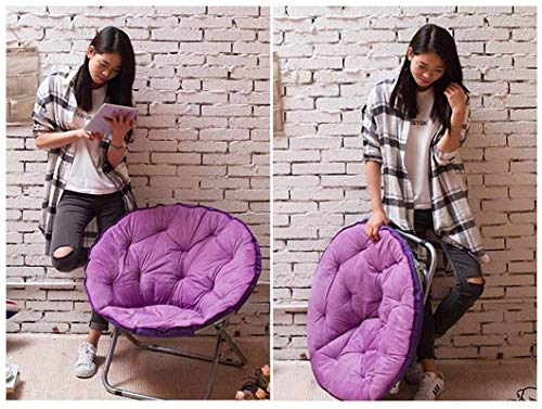 XZGDEN Lightweight Moon Chair/Lounger Chair/Lunch Break fold Chair/backrest Chair/Sun Chair Single (Color : Khaki)
