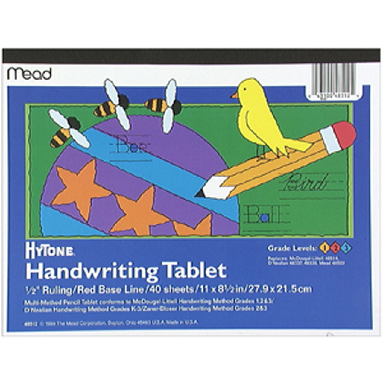 Mead Hytone Handwriting Tablet for Grades 1-2-3, 11X8 1/2" - 1 Pkg