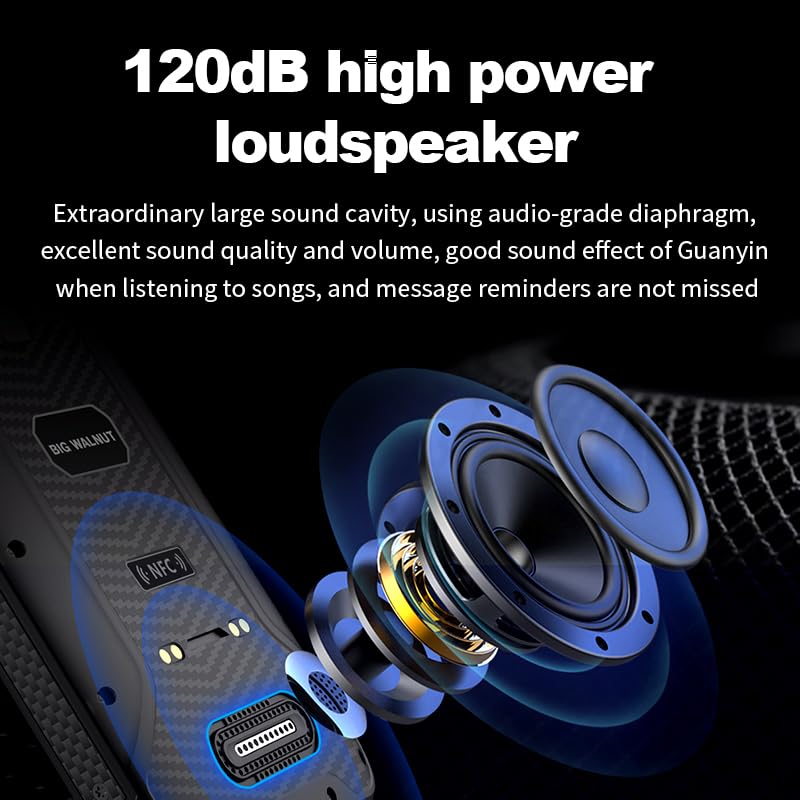 Big Walnut B1 Rugged Smartphone(2023), eSIM Dual 5G 8GB+256GB Rugged Phone Unlocked, 6.67" FHD+ Rugged Cell Phone, Android 12, 64MP Camera, 24MP Night Vision, NFC Smartphone