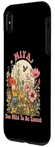 iPhone XS Max MIYA Name Cute Retro Girls Wildflower MIYA Name Case