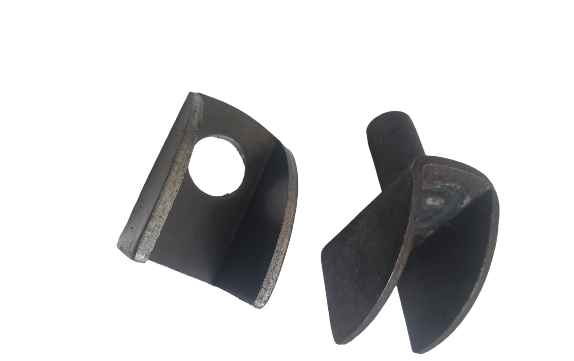Generic Iron Bat Wing Hinges, Brackets - 6 Pairs, Male + Female, Weld-on, Unfinished, Gray
