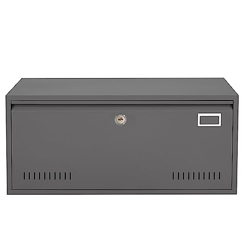Prohon Metal File Cabinet with Hanging Rod for Letter, A4, Documents, Lateral Cabinets with Drawers & Key Lock, Large Space for Home Office, Gery