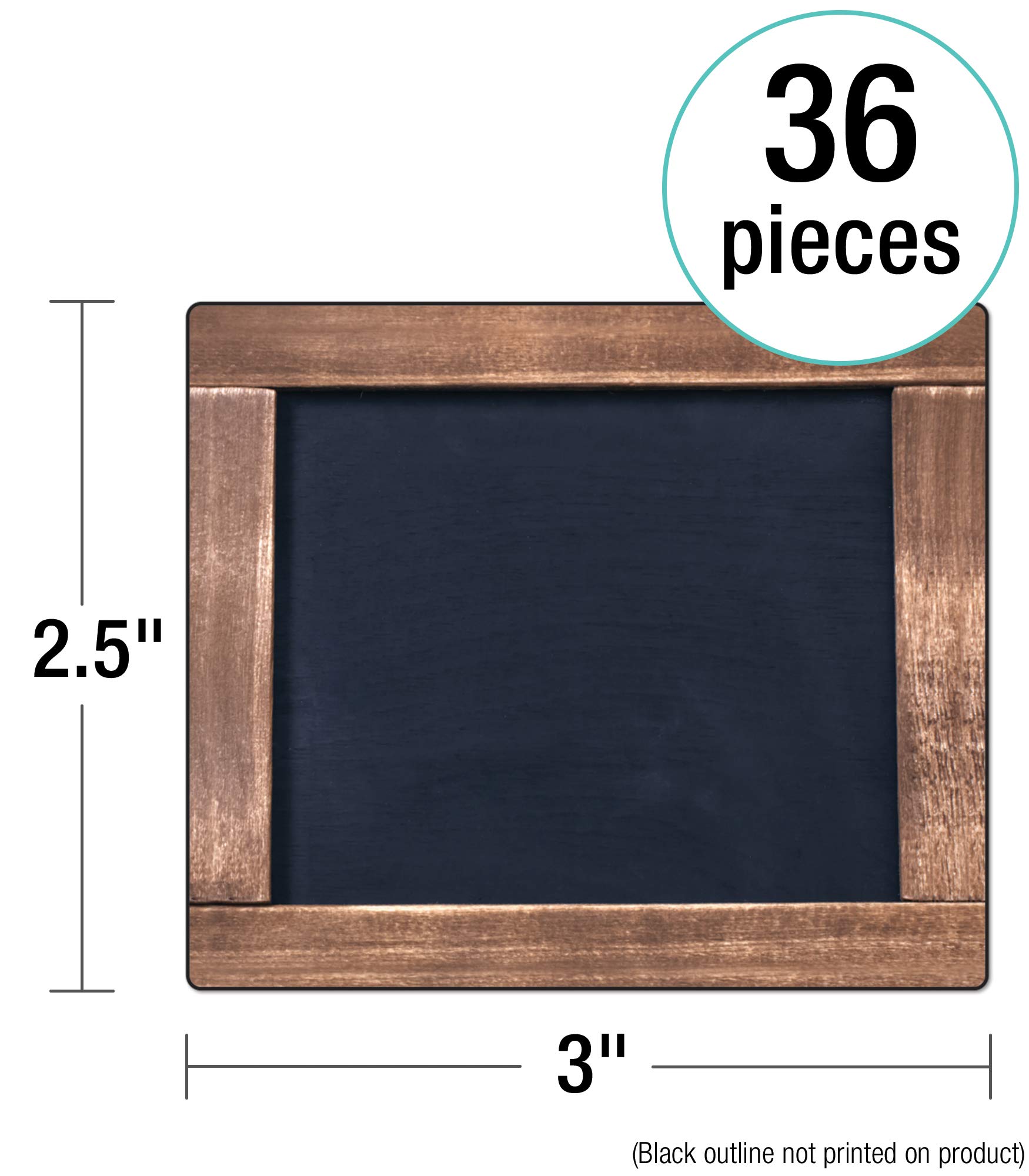 Schoolgirl Style - Industrial Chic | Chalkboards Colorful Cut-Outs, Classroom Décor, 36 Pieces, Multi (120546)