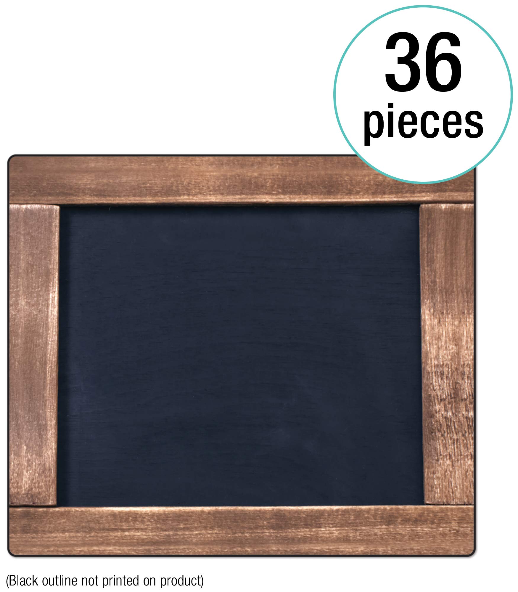 Schoolgirl Style - Industrial Chic | Chalkboards Colorful Cut-Outs, Classroom Décor, 36 Pieces, Multi (120546)