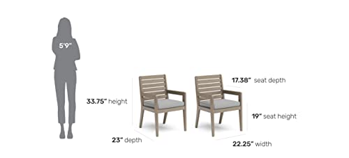 homestyles Sustain Outdoor Dining Armchair Pair, Gray