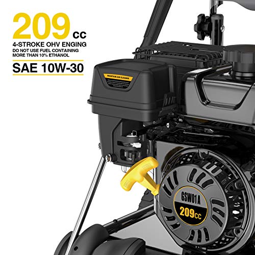 High Power Gas Pressure Washer, 3200PSI at 2.4GPM Power Washer, 25-feet Hose, Portable, Stable,Industrial Style.Black