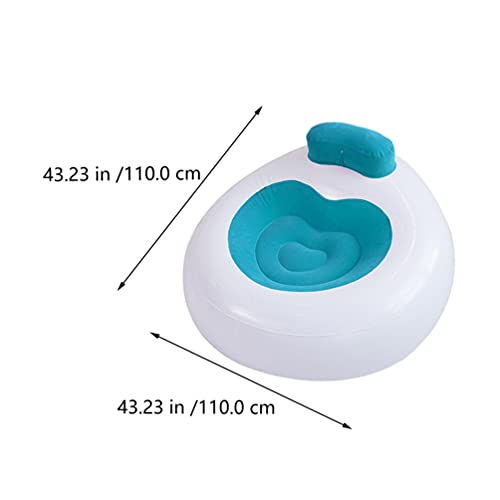 Toyvian Camping Couch Inflatable Couch Air Sofa Foldable Lazy Lounger Portable Blow Up Bean Bag Camping Furniture for Beach Backyard Lakeside Beach Camping Picnics Blue Lazy Sofa