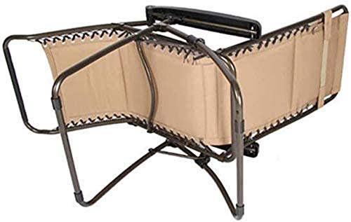 XZGDEN Lightweight Mahanz Sun Lounger Camping Chairs Zero Gravity Lounge Chair with Pillow Adjustable Folding Recliner Outdoor Patio Chair Brown