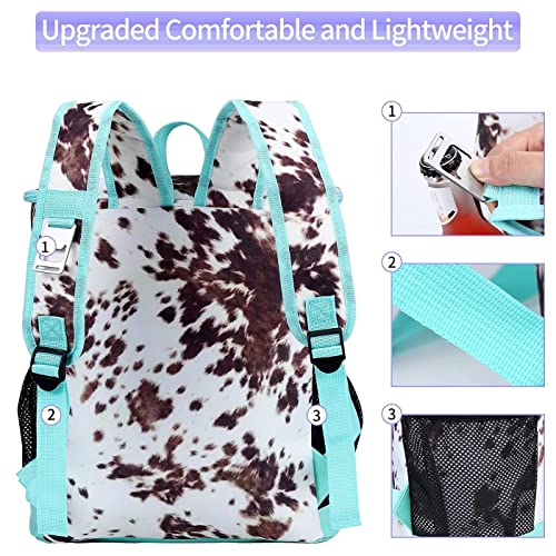 Cooler Backpack Women Cow Leak Proof Backpack Cooler Bags Lightweight Soft Lunch Backpack with Cooler Compartment,Wine Cooler for Hiking Camping,24 cansā¦