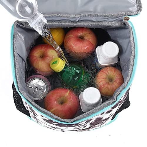 Cooler Backpack Women Cow Leak Proof Backpack Cooler Bags Lightweight Soft Lunch Backpack with Cooler Compartment,Wine Cooler for Hiking Camping,24 cansā¦