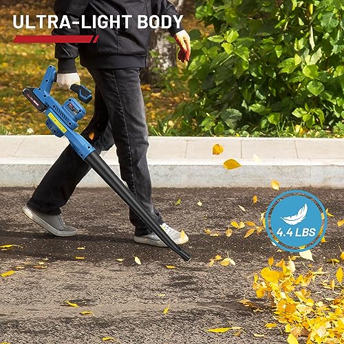 Enhulk 20V 160MPH Cordless Leaf Blower with Battery, Charger & Adjustable Tubes - Portable, Lightweight for Cleaning Leaf, Dust, Debris