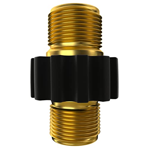 Gekufa Metric M22 14 mm Male Thread to M22 14mm Male Fitting, Pressure Washer Hose Coupler - 5000 PSI