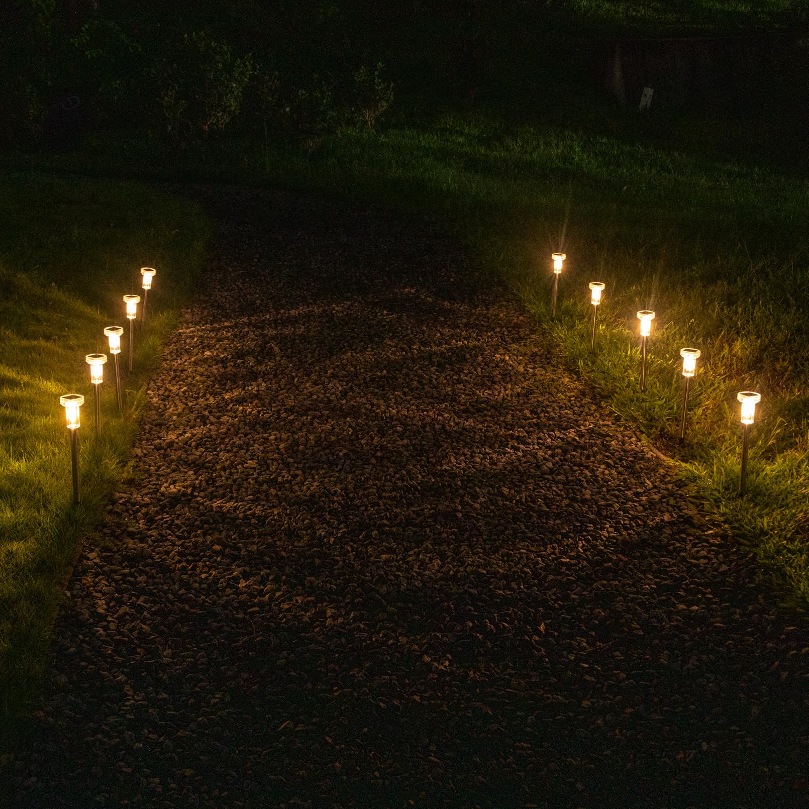 PEATOP Solar Outdoor Lights 10 Pack, Solar Powered Landscape Path Lights LED Solar Garden Lights IP67 Waterproof Lights Auto On/Off Lawn Lights for Walkway Yard Backyard Patio Driveway Decorative