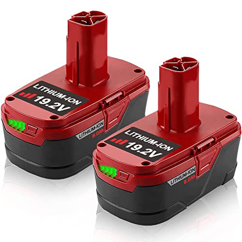 VANTTECH 2Pack Upgraded C3 19.2V 6.0Ah Lithium Battery Replace for Craftsman 19.2 Volt Battery DieHard C3 XCP 3130211004 130279005 11375 11045 1323903 315.115410 315.11485 315.PP2011 Cordless Battery